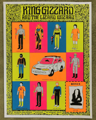 Jason Galea tour posters for King Gizzard | DJ Food