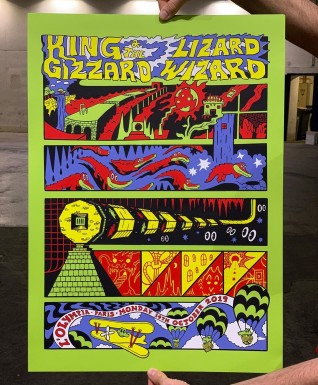 More Jason Galea tour posters for King Gizzard | DJ Food